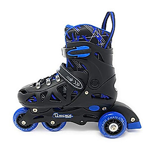 Chicago Skates Inline Training Skate Combo Set - Blue, Boys - Small Sizes J10-J13