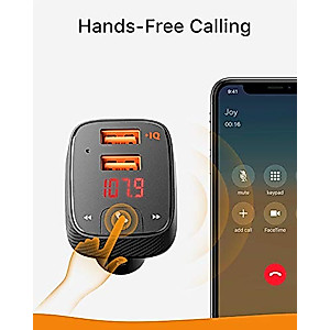 Anker Roav SmartCharge F2 Bluetooth FM Transmitter, Wireless Audio Adapter and Receiver, Car Charger with Bluetooth, Car Locator, App Support, 2 USB Ports, PowerIQ