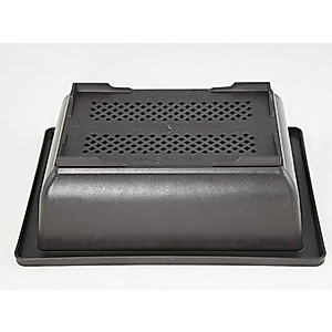 Rectangular Dark Brown Plastic Bonsai Training Pot, Cactus & Succulent Planter + Tray - 8.5"x 6.5"x 2.75"