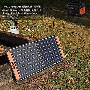 MJPOWER 20Ft Jackery Extension Cable 14AWG 6M 8mm DC Power Plug fit Between Jackery SolarSaga 100W/60W Solar Panel and Jackery Portable Power Station Explorer 1000/880/500/300/240/160 Solar Generator