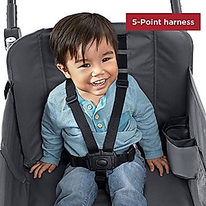 Radio Flyer City Luxe Stroll ‘N Wagon, Grey with Parent Caddy and Internal Storage Pockets, for 1+ Years