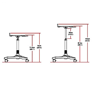 Aidata LPD008P Laptop/Notebook/Table Desk Cart