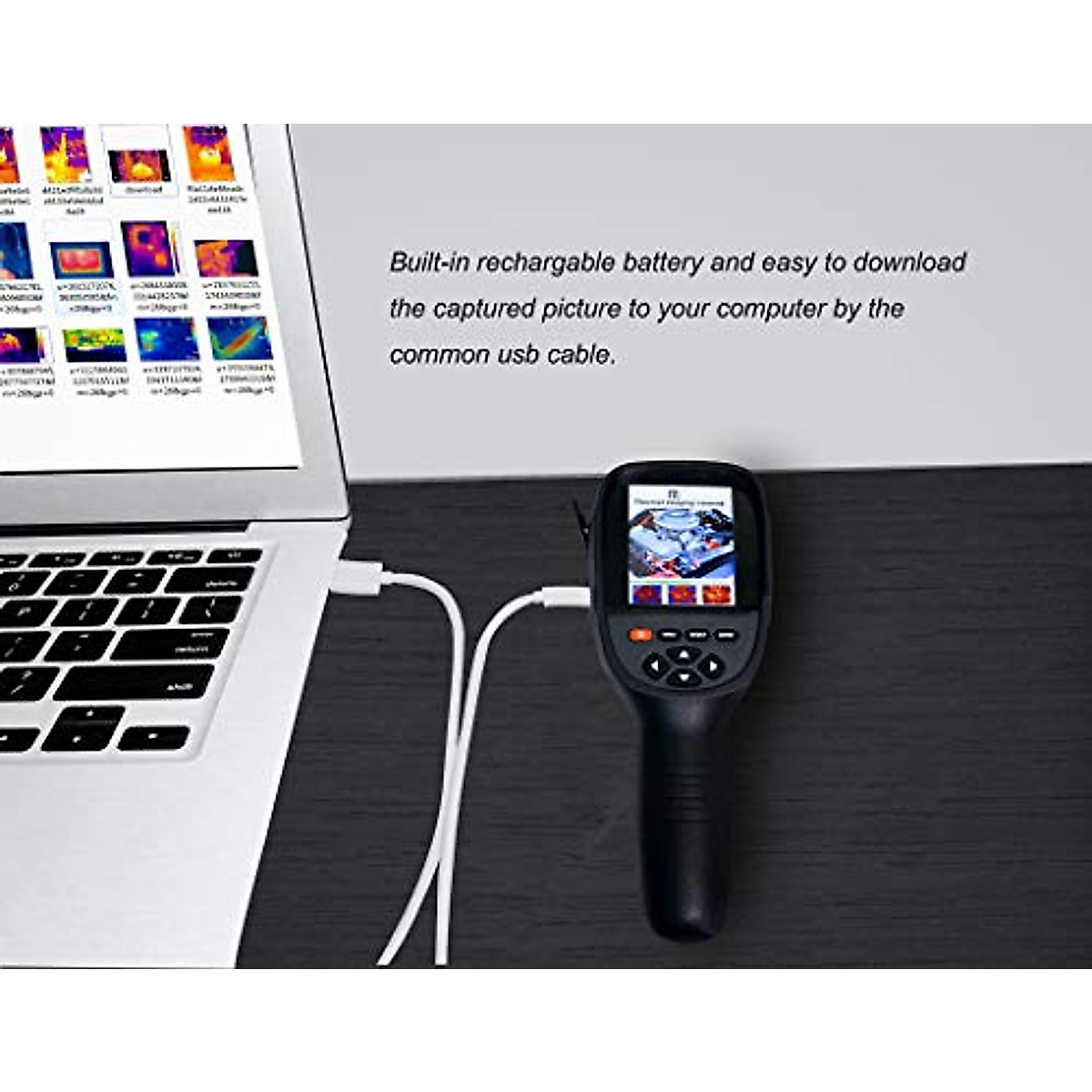 Hti HT-18,Thermal Imaging Camera-Handheld Infrared Camera with Real-Time Thermal Image,Infrared Image Resolution 220 x 160-Temperature Measurement Range -20°C-300°C,IR Thermal Imager