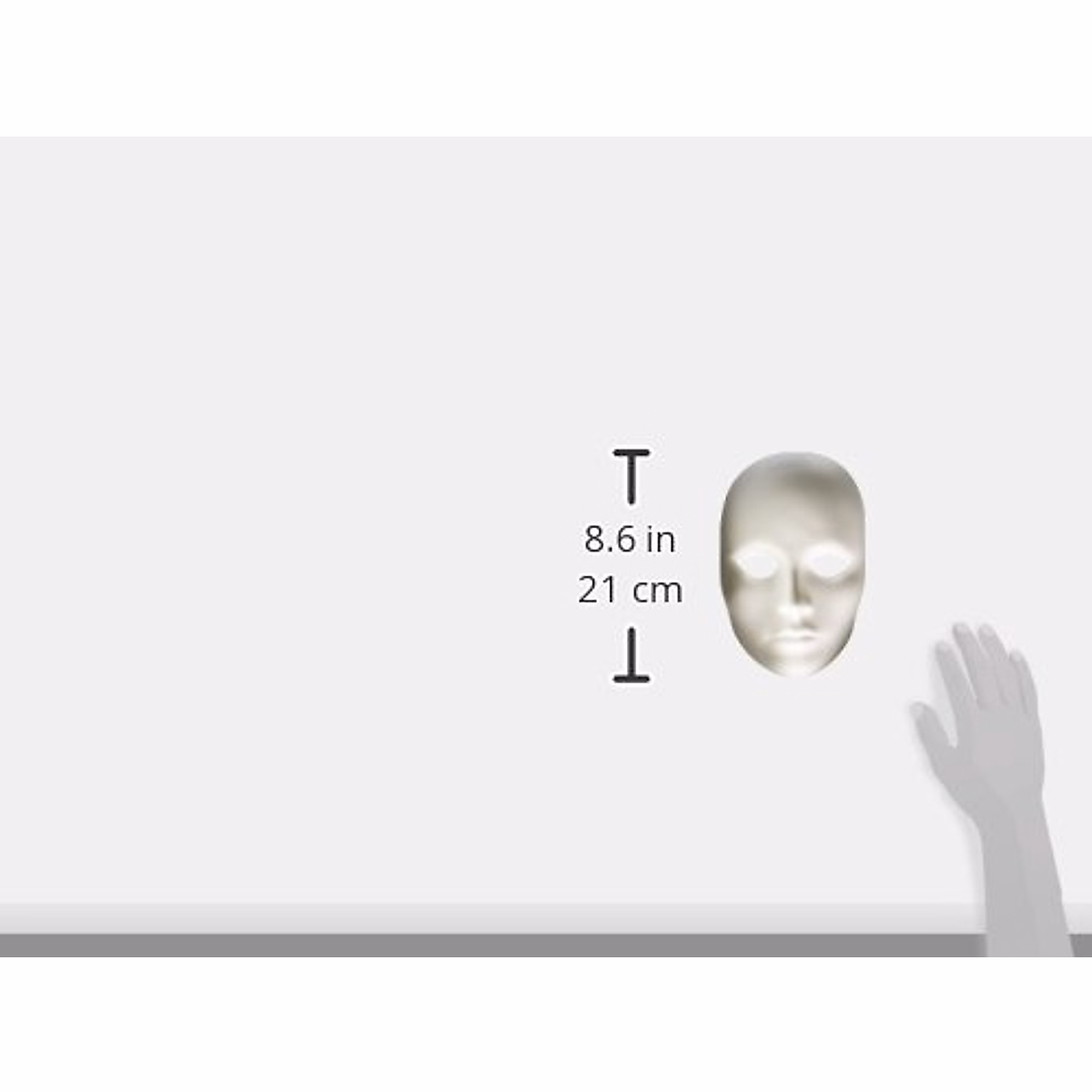 Creativity Street Plain Plastic Feminine Mask,white - 4201