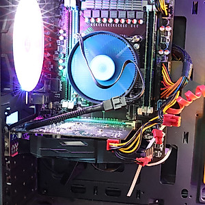 ThreeBulls 5 Pack 4-Pin PWM Fan Splitter Cable, Sleeved Braided Adapter Computer PC Fan Power Extension Cable Converter for Computer ATX Case 4-Pin/3-Pin Cooling Fan Cable (10.6")