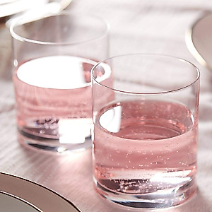 Lenox Tuscany Classics Cylinder DOF Whiskey Glasses with Pineapple Engraving/Set of 4 Engraved Crystal Rocks Glasses for Bourbon, Scotch, Rye, Clear