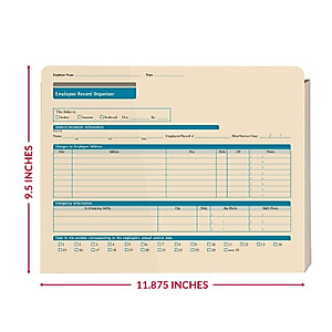 ComplyRight Employee Records Organizer Expandable | 12" x 9-1/2" x 1-1/4" | Recordkeeping Folders | 25 Pack