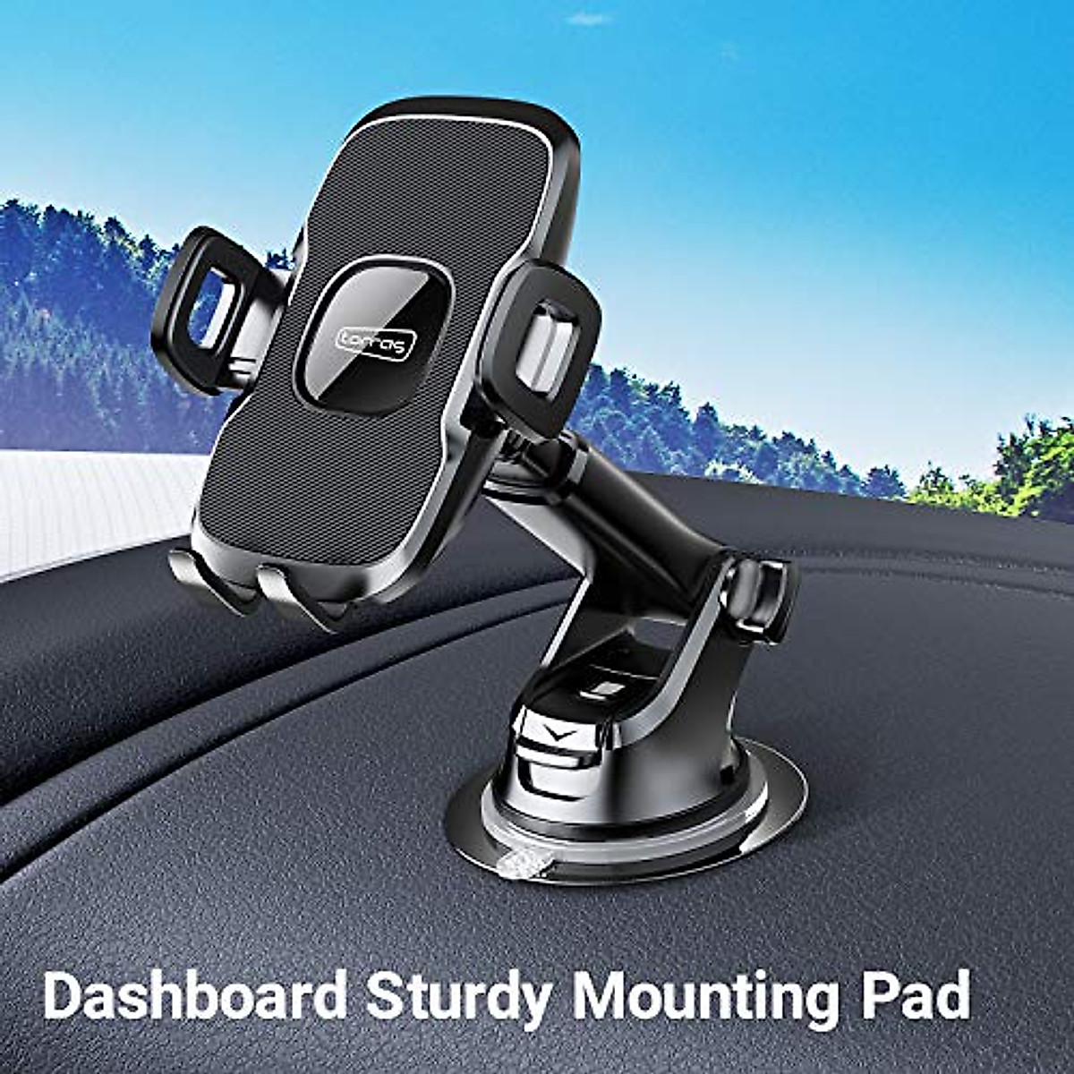 TORRAS Adhesive Sticky Pad Mounting Disk for Car Dashboard, Suction Cup Pad for Cell Phone Holder Car Mount with 80mm Diameter-One Pack