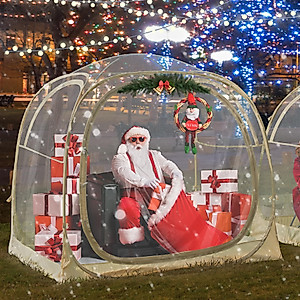 EighteenTek Pod All Weather Sports Tent with Sealed Floor Instant Tent Shelter Outdoor Bubble Rain Tent Camping Sun Shelter Pop Up Clear, Patent Pending for Sports Events Camping Fishing Cheering