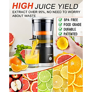 Electric Citrus Juicer Rechargeable - Electric Juicer Machines with USB and Cleaning Brush Portable Compact Juicer for Orange, Lemon, Limes