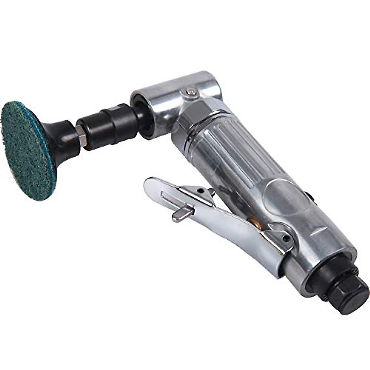 1/4 inch Angle Air Die Grinder,20000 RPM, 90 Degree Angled Air Die Grinder,with 4 pcs 2" Roll Lock Sanding Discs, Polished Color Pneumatic Angle Die Grinder