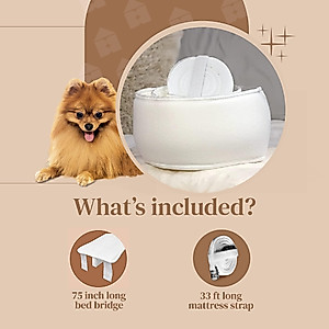 FeelAtHome 12 Inch Wide Bed Bridge Twin to King Converter Kit - Twin Bed Connector King Maker - Bed Gap Filler to Make Twin Beds Into King - Twin Mattress Connector - King Bed Converter Kit