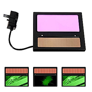 Solar Auto Darkening Welding Lens Panel Welding Helmet Replacement Lens Welder Tool Kit for Electric Welding 110 X 90 X 10 mm
