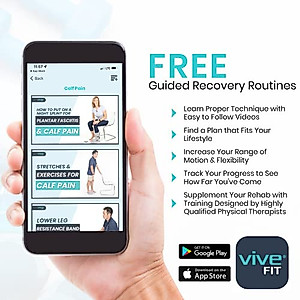 Vive Plantar Fasciitis Night Splint Plus Trigger Point Spike Ball - Soft Leg Brace Support, Orthopedic Sleeping Immobilizer Stretch Boot (Small: Men's: Up to 5, Women's: Up to 6.5)