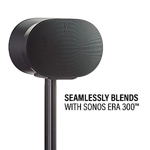 Sanus Wireless Speaker Stands for Sonos ERA 300™ (Black) - Pair, Perfect Stand Setup for Easy and Secure Mounting of New Sonos Era 300™ Speakers - OSSE32-B2