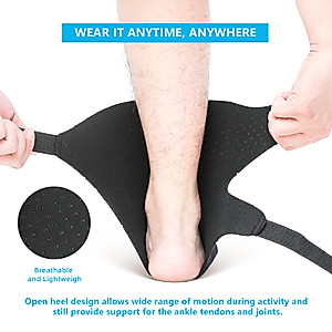 Solmyr Ankle Support Brace, Adjustable Breathable Ankle Brace for Sprained Ankle, Sports Injuries, Elastic and Comfortable Ankle Stabilizer for Women and Men (L/XL)