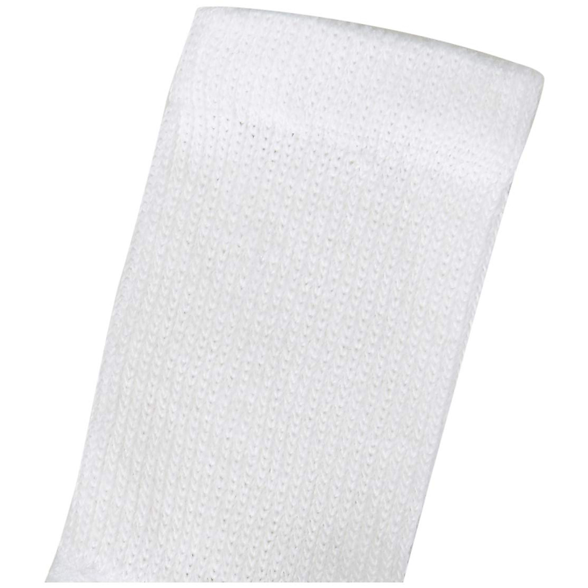 Hanes Boys Socks, Double Tough Cushioned Crew 12-pair Packs Athletic-socks, White/Grey Bottom, Large US