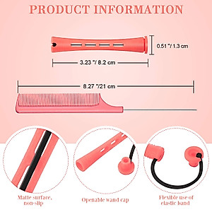 WILLBOND 36 Pieces Cold Wave Rod Hair Perm Rods Hair Rollers Perming Curlers with Steel Rat Tail Comb for Hairdressing Styling