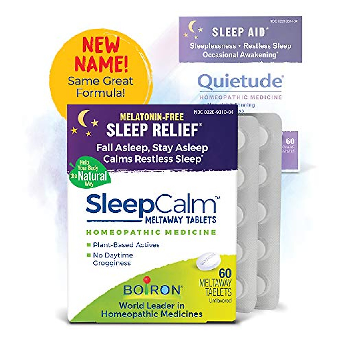 Boiron SleepCalm Sleep Aid for Deep, Relaxing, Restful Nighttime Sleep - Melatonin-Free and Non Habit-Forming - 60 Count (Pack of 2)
