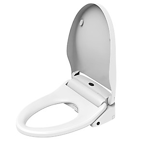 Smart Toilet Seat: Elongated Round Bidet Toilet Seat with Heated - Electric Remote Sprayer - Warm Air Dryer Toilet Attachment