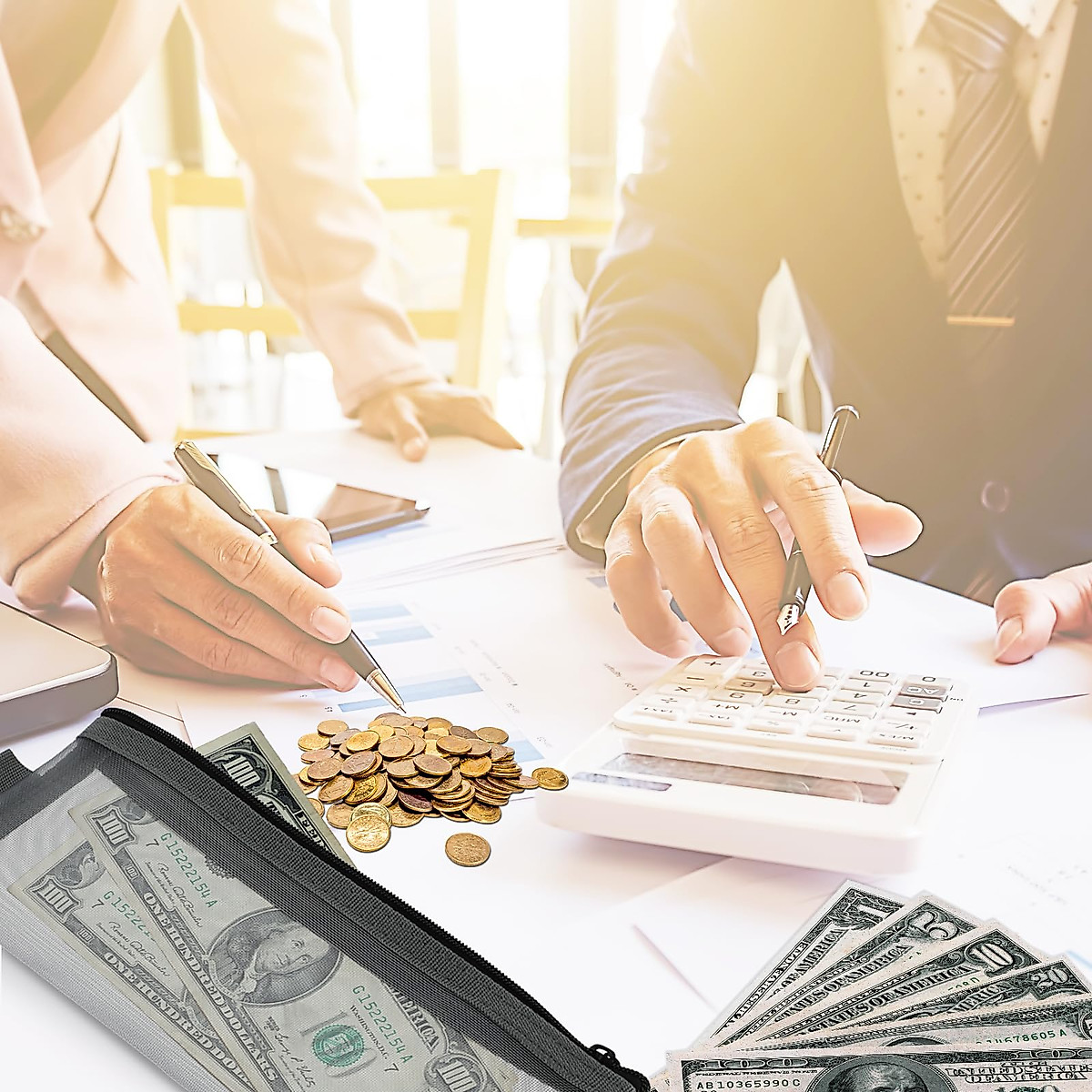 YUXIANLB 3 Pieces Clear Pencil Pouch, Nylon Mesh Pencil Case Makeup Bags Mesh Zipper Pouch Bags, Small Pencil Pouch for Girls, Boys and Adult, Mini Travel Makeup Bag Organizer Stationery Bag