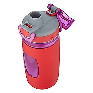 Bubba Flo Kids Water Bottle with Leak-Proof Lid, 16oz Dishwasher Safe Water Bottle for Kids, Impact and Stain-Resistant, Coral