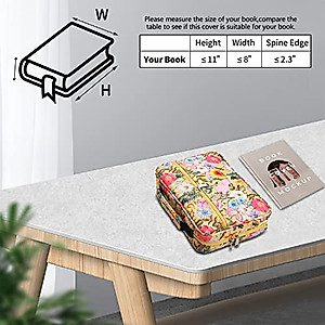 Bible Cover for Women, Bible Carrying Case with Zipper Pocket, Twill Oxford Bible Bag Book Bag Case for Standard Size Bible Book (Yellow Flower)