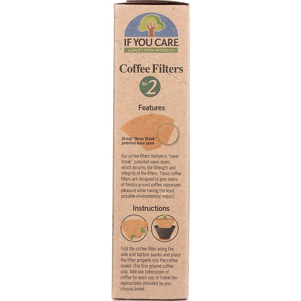 If You Care FSC Unbleached No 2 Coffee Filters, 100 Count