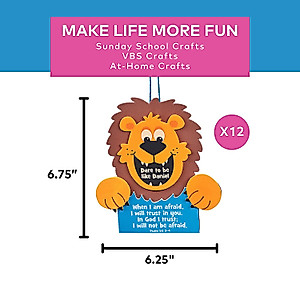 Fun Express Dare to Be Daniel Sign Kits - Makes 12 - Religous DIY Crafts for Kids and Sunday School Activities - VBS Vacation Bible School Supplies/Decor