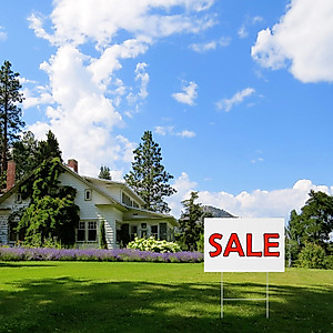 ANZEKE Blank Yard Signs with H- Metal Stakes, 2 Pack 18 x 12Inches White Corrugated Plastic Yard Lawn Sign for Party Decorations, Estate,Garage Sale Signs, Rent, Guidepost Decorations,Open House