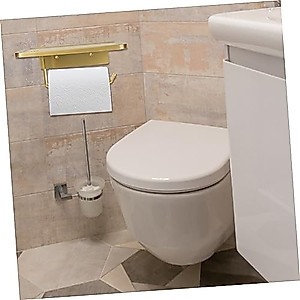 Wall Hangings 1 Set roll Holder Wall Mount Toilet Paper Holder Wall Mount Paper Towel Holders Bath Tissue Paper Towel Hanger Stainless Steel Bronze Toilet Paper Holder Towel Rack