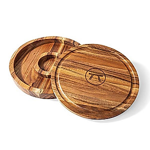 Outset Acacia Wood Cocktail Rimmer, 6.25" Diameter