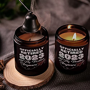 2023 Funny Retirement Gift for Women-Scented Candle,Retirement Party Decorations,Happy Retirement Gift,Best Retirement Gifts,Candles Gifts for Women,Going Away Gift for Coworker.