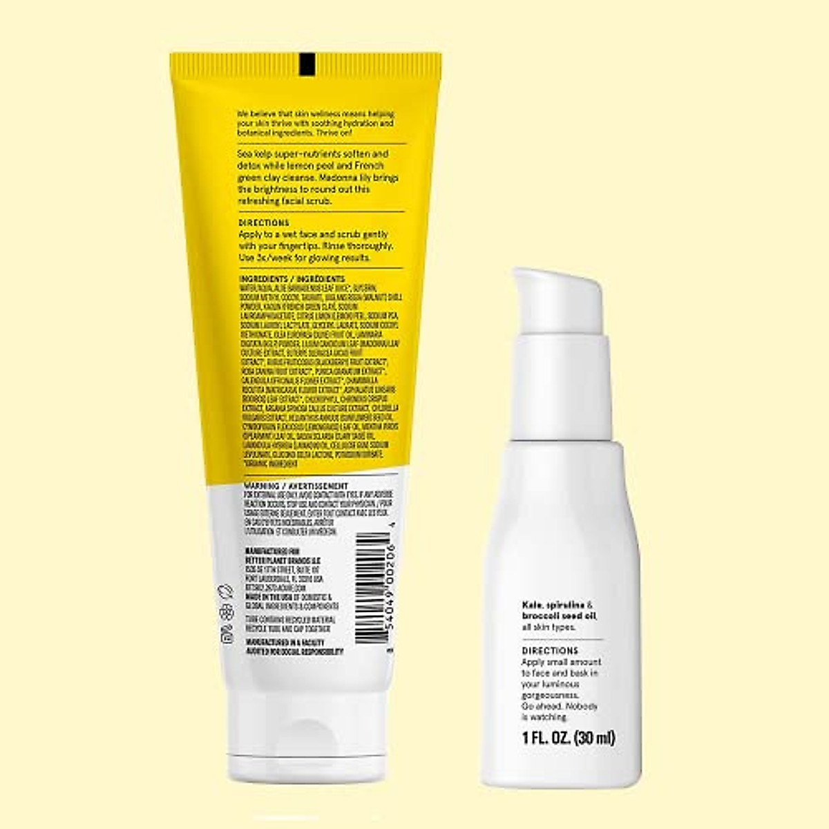 Acure Spring Glow Kit | 100% Vegan | For A Brighter Appearance | Includes Brightening Facial Scrub & Brightening Super Greens Serum