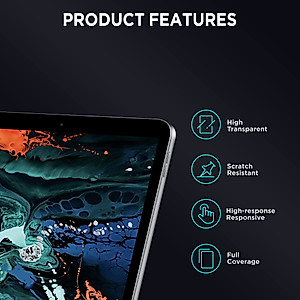 KingBlanc [1-Touch Installation Screen Protector for iPad 9th/8th/7th Generation 2021/2020/2019 10.2 Inch/10.5 inch iPad Air 3rd Gen 2019/iPad Pro 10.5 2017 Tempered Glass with Auto Alignment Kit