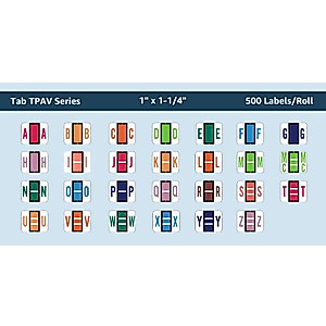 Doctor Stuff - File Folder Labels, Alphabet Letter R, TAB Products - TPAV Series Compatible Alpha Stickers, Brown, 1" x 1-1/4", 500/Roll