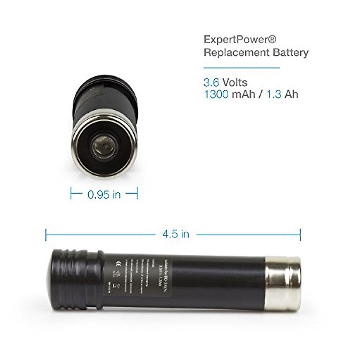 ExpertPower 3.6v 1300mAh NiCd Battery for Black & Decker VP100, VP110, VP130, VP143 151995-03 383900-03 387854-00 Sears Craftsman 00911271000 11271 900.112710 (2 Batteries + 1 Charger)