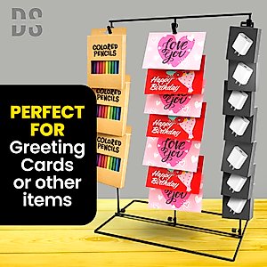 DS THE DISPLAY STORE Black 3-Row Potato Chip Rack Display Stand with 39 Clips, Snack Retail Display Rack, Chip Stand Display for Party, Countertop Chip Bag Holder, Snack Display for Counter