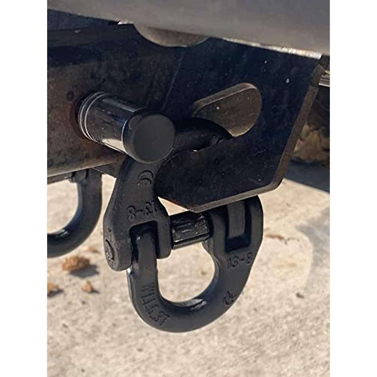 DLLRV Trailet Safety Chain Connector Link 1/2 inch, Tow Hitch HammerLock, 12000 Lbs Loading, Coupling Link. (Two Pack)