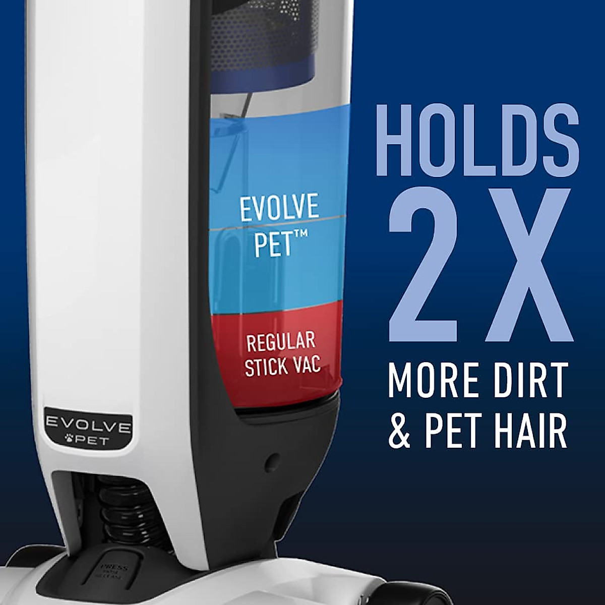 Hoover ONEPWR Evolve Pet Cordless Small Upright Vacuum Cleaner, Lightweight Stick Vac, For Carpet and Hard Floor, BH53420V, White