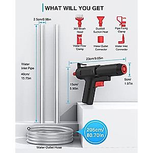 PAIZOO Aquarium Gravel Cleaner, 5 in 1 Fish Tank Siphon Vacuum Cleaning Tools for Aquarium Water Changer Sand Cleaner Kit with Brush Head & Algae Scraper