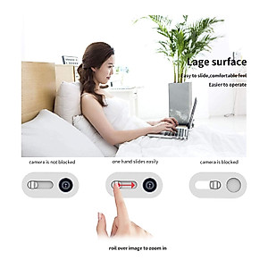 S MOSENCH Webcam Cover Slide Ultra Slim Web Camera Cover for Computer, Dell HP Laptop, Mac, Mac Book Pro, Smartphone, Slider Camera Blocker Protect Privacy and Security (4 Pack)