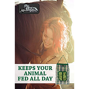 Kensington Hay Bag with Wire Rim — Sturdy Plastic Band Makes Loading Hay a Breeze — Holds Up to 2 Flake’s
