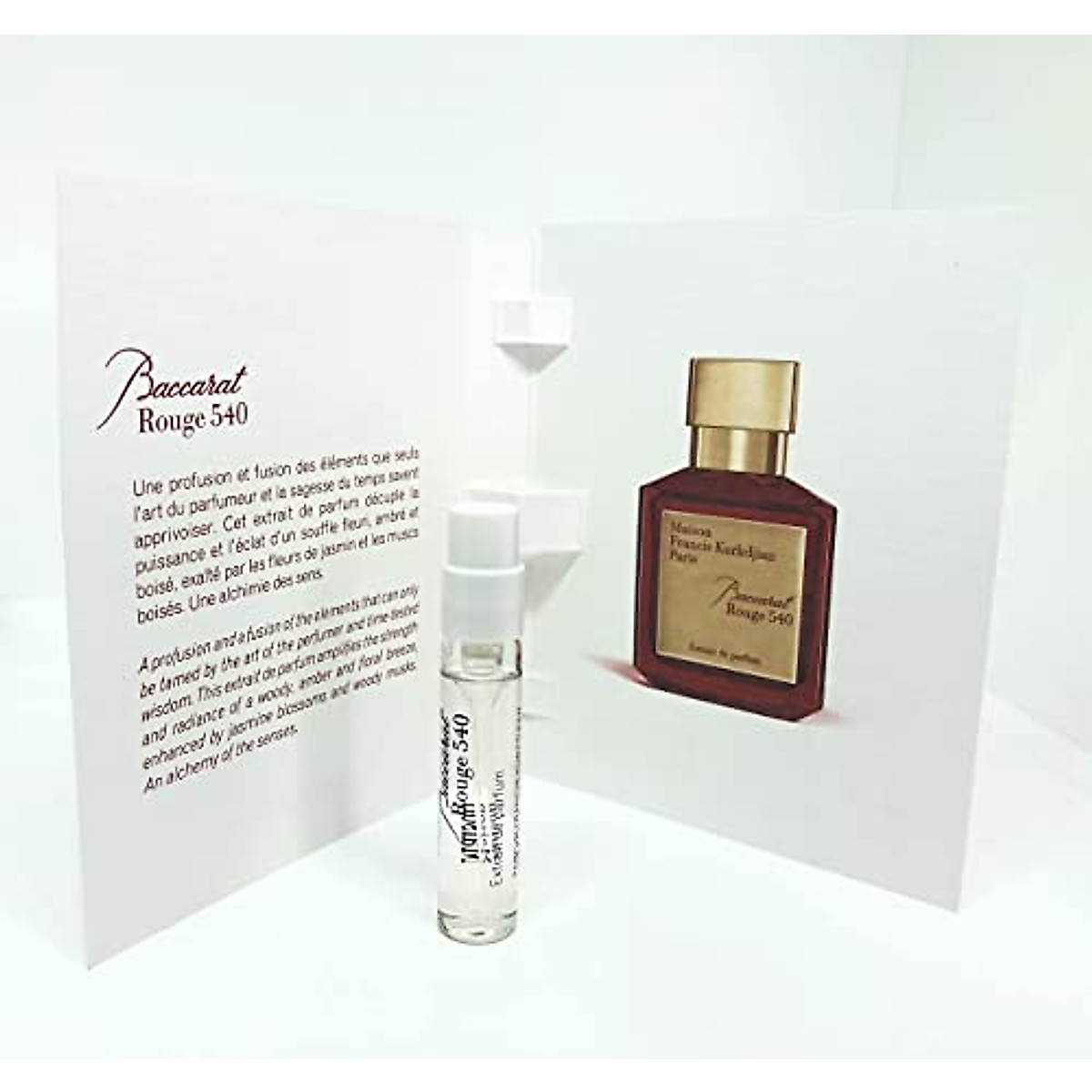 Maison Francis Kurkdjian Baccarat Rouge 540 EXTRAIT de Parfum Vial Sample Spray 2ml/ 0.06oz New