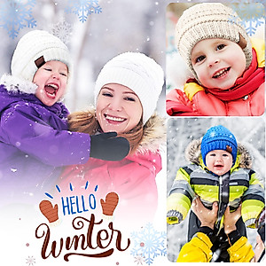 Kenning 18 Pack Baby Kids Hat and Gloves Set Toddler Infant Winter Hat with Baby Winter Mittens Toddler Winter Mittens Gloves Beanie Hat Set for Boys Girls