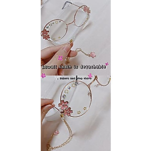 Kawaii Glasses With Chain Kawaii Accessories Glass Case Included Cute Glasses Cosplay Accessories Kawaii Sakura Accessories