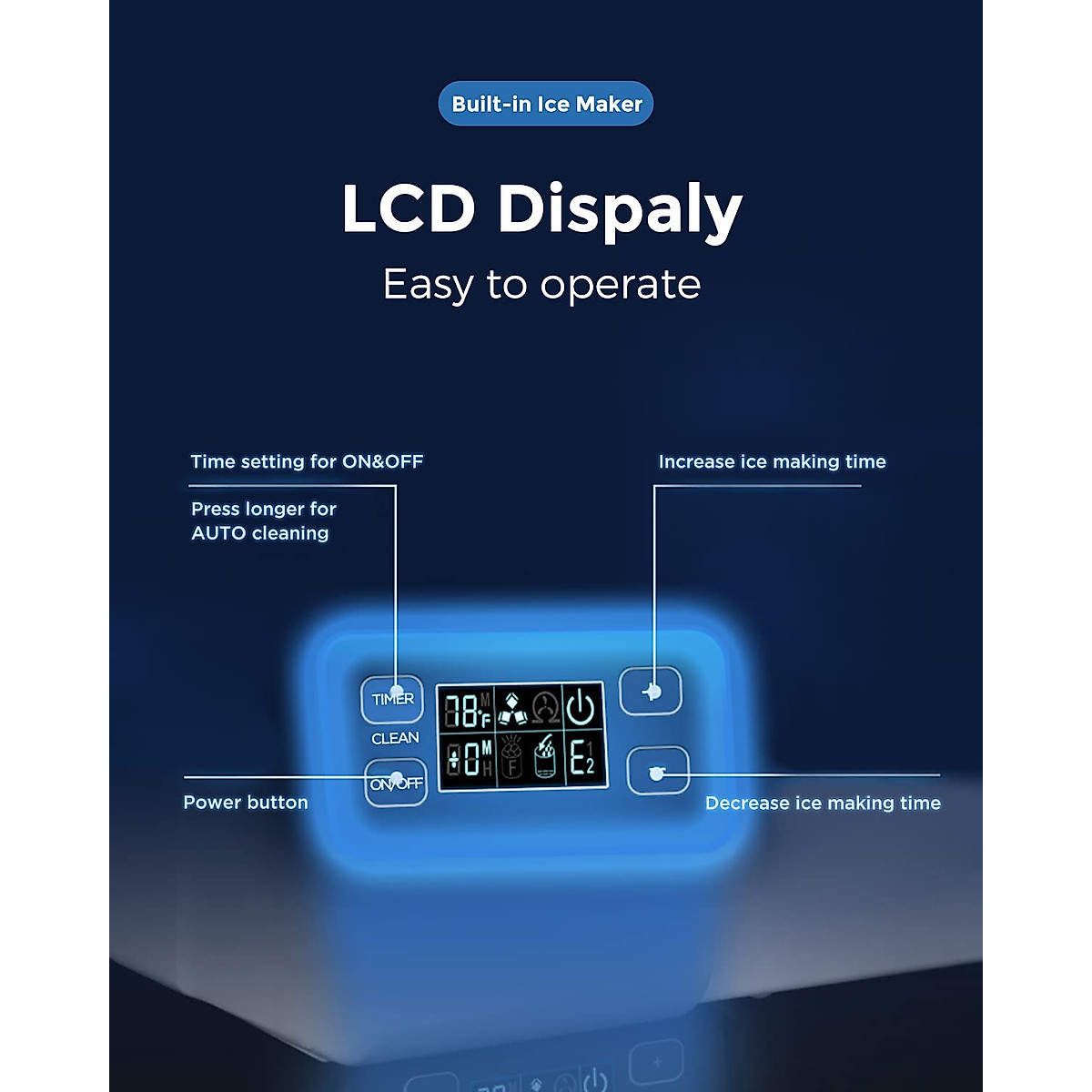 ADT 80lbs Daily untercounter Built in Commercial ice Maker ice Maker Machine freestanding ICE Maker