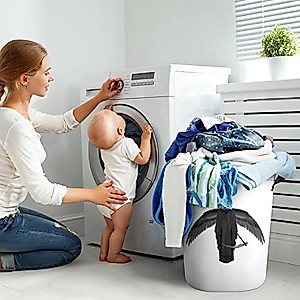 Death Grim Reaper Large Laundry Basket Hamper Bag Washing with Handles for College Dorm Portable