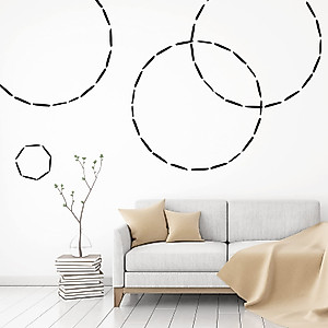 192 Pieces Boho Line Wall Decals Modern Abstract Decor Sticker Removable Peel and Stick Striped Wallpaper Black Stripes Art Wall Vinyl for Urban Minimalist Bedroom Office Nursery Home Decoration