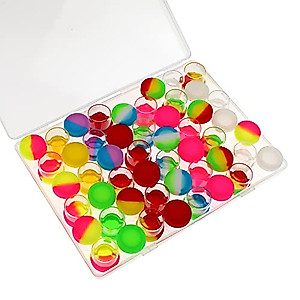 TruAres 5ml Glass Jars with Silicone Lids Airtight Multi Use Containers 50-Pack